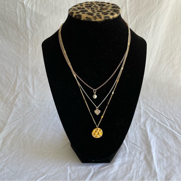 LC Lauren Conrad | Jewelry | Lc Lauren Conrad Necklace 3 In Silver Gold ...